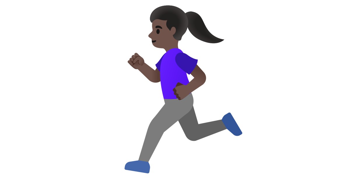 🏃🏿‍♀️ Woman Running: Dark Skin Tone Emoji