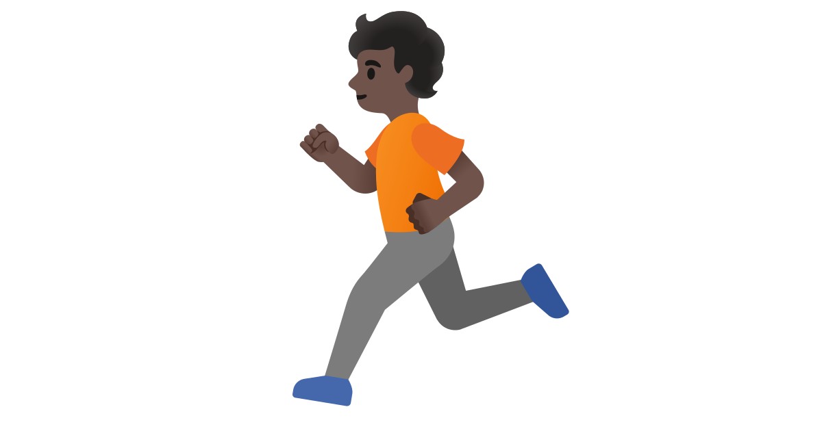 🏃🏿 Person Running: Dark Skin Tone Emoji