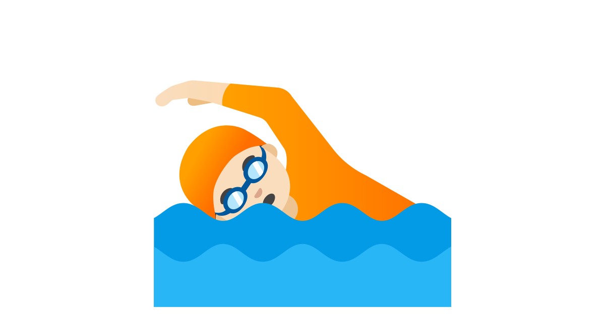 🏊🏻 Person Swimming: Light Skin Tone Emoji