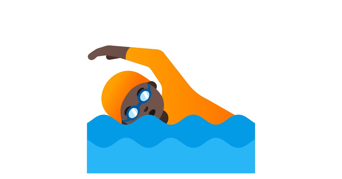 🏊🏿 Person Swimming: Dark Skin Tone Emoji