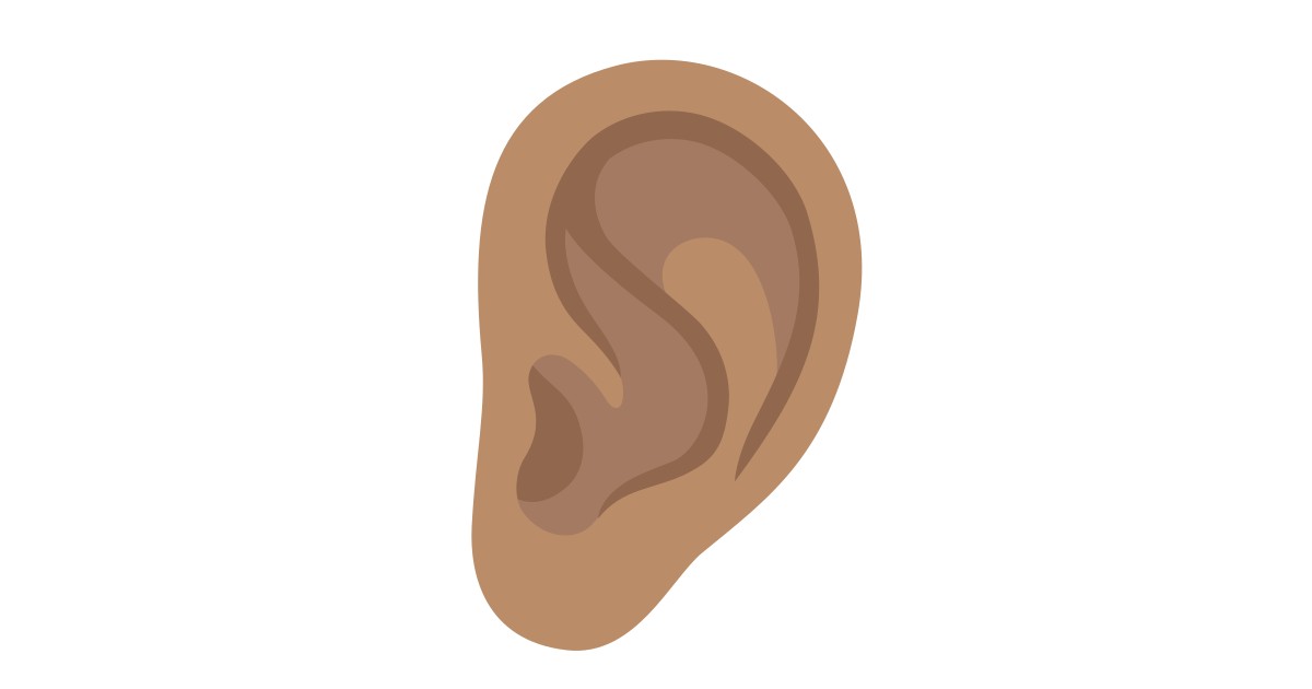 👂🏽 Ear: Medium Skin Tone Emoji
