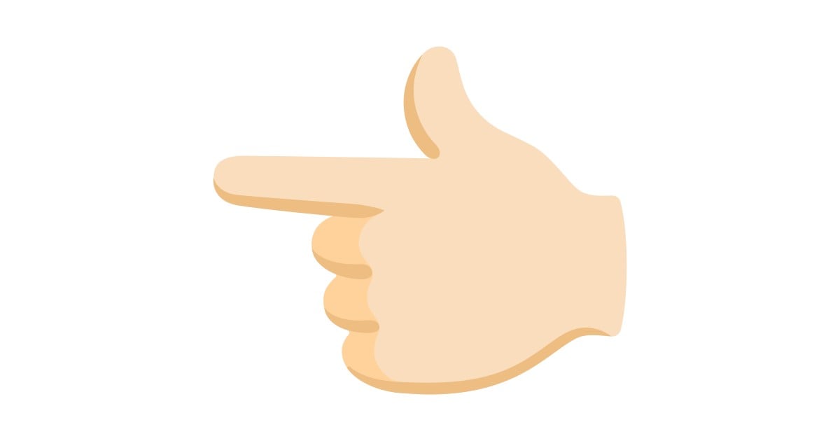 👈🏻 Backhand Index Pointing Left: Light Skin Tone Emoji