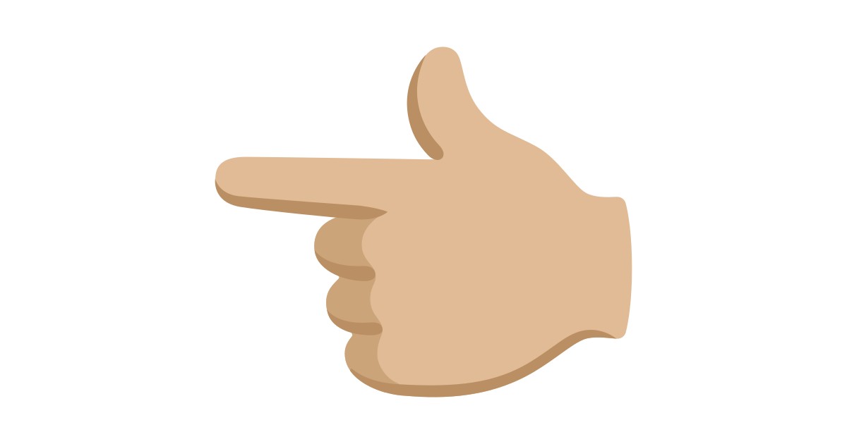 👈🏼 Backhand Index Pointing Left: Medium-Light Skin Tone Emoji