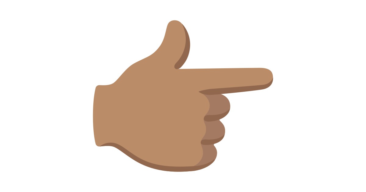 👉🏽 Backhand Index Pointing Right: Medium Skin Tone Emoji