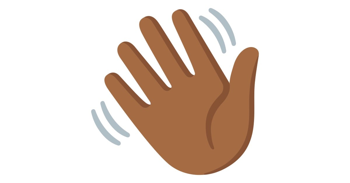 👋🏾 Waving Hand: Medium-Dark Skin Tone Emoji