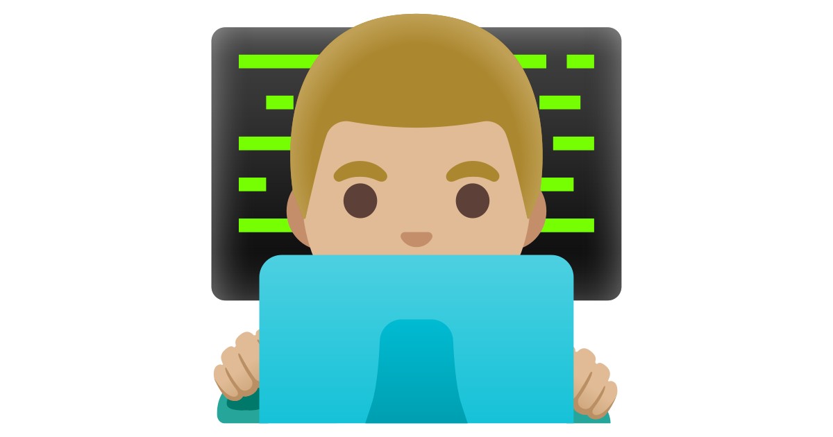 👨🏼‍💻 Man Technologist: Medium-Light Skin Tone Emoji