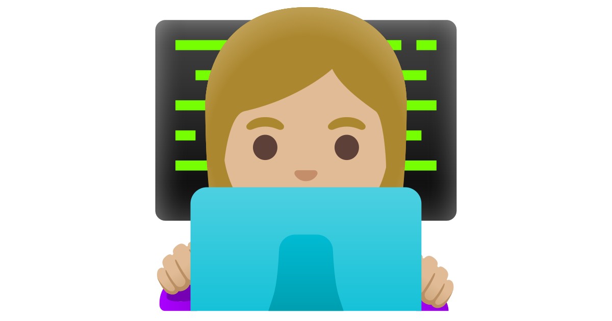 👩🏼‍💻 Woman Technologist: Medium-Light Skin Tone Emoji