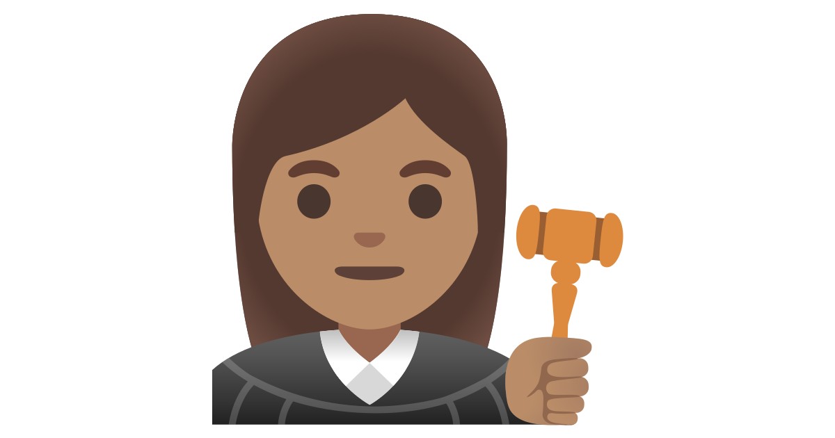Translations of the 👩🏽‍⚖️ woman judge: medium skin tone emoji in over ...