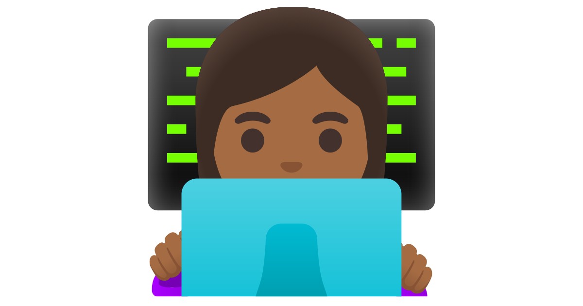 👩🏾‍💻 Woman Technologist: Medium-Dark Skin Tone Emoji