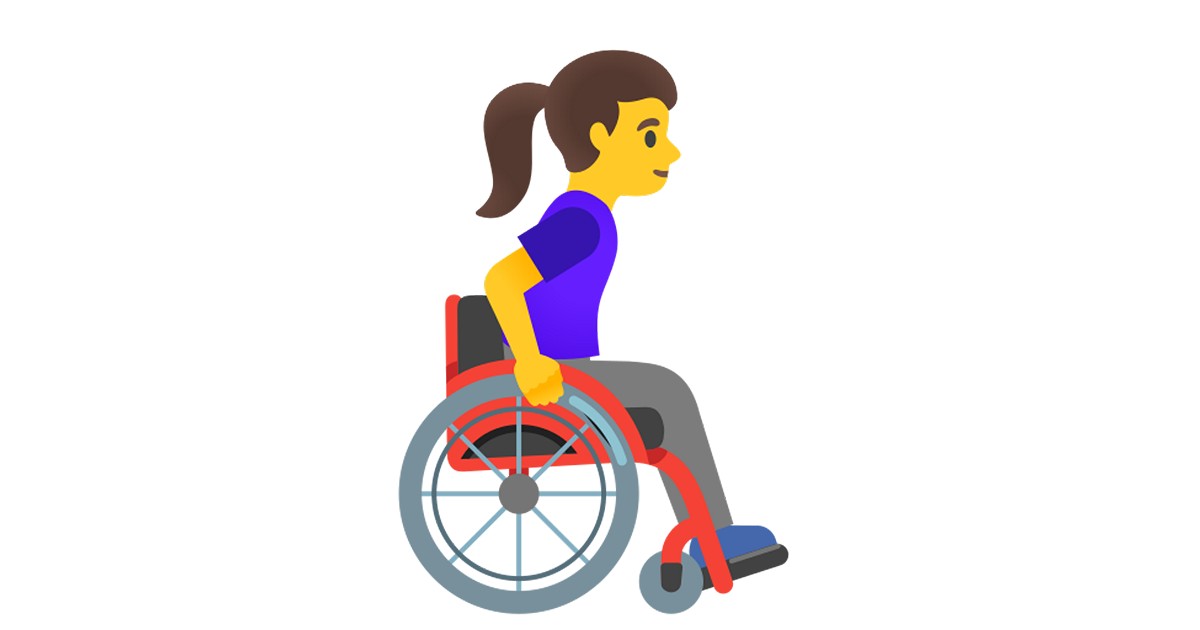 👩‍🦽‍ ️ Woman In Manual Wheelchair Facing Right Emoji