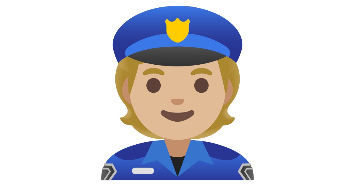 👮🏼 Police Officer: Medium-Light Skin Tone Emoji