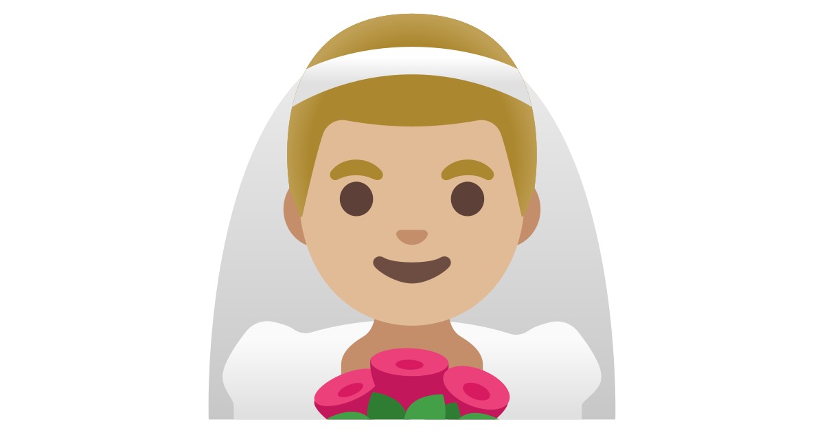 👰🏼‍♂️ Man With Veil: Medium-Light Skin Tone Emoji