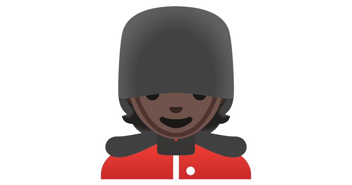 💂🏿 Guard: Dark Skin Tone Emoji