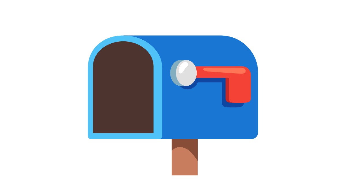 📭 Open Mailbox With Lowered Flag Emoji