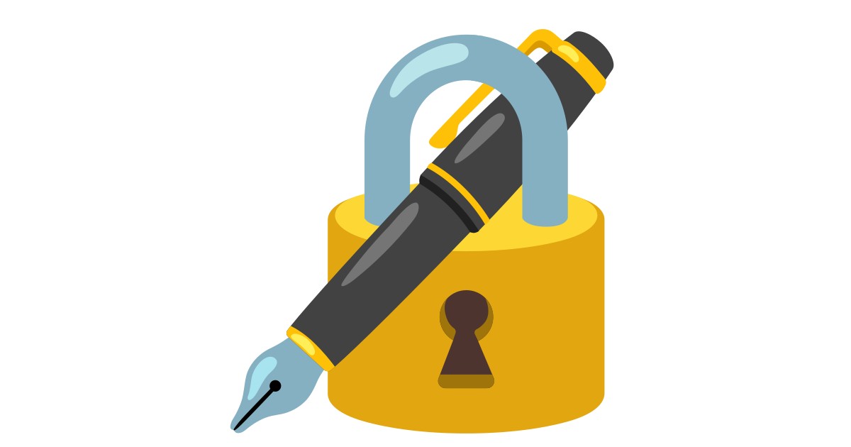 🔏 Locked With Pen Emoji