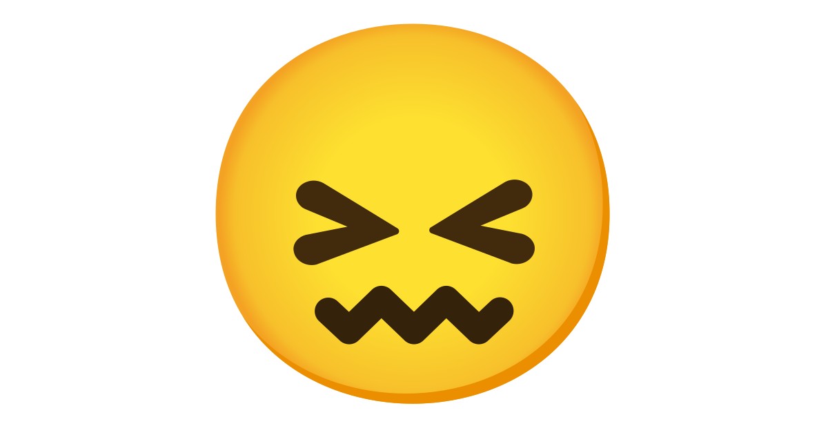 😖 Confounded Face Emoji