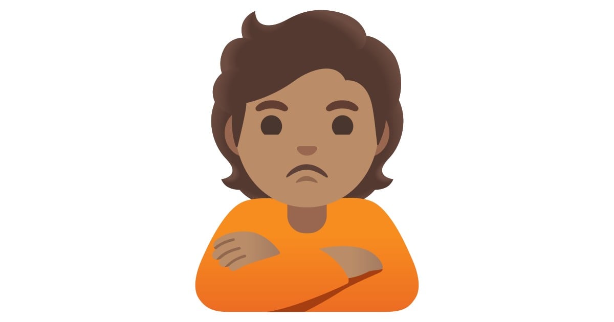 🙎🏽 Person Pouting: Medium Skin Tone Emoji