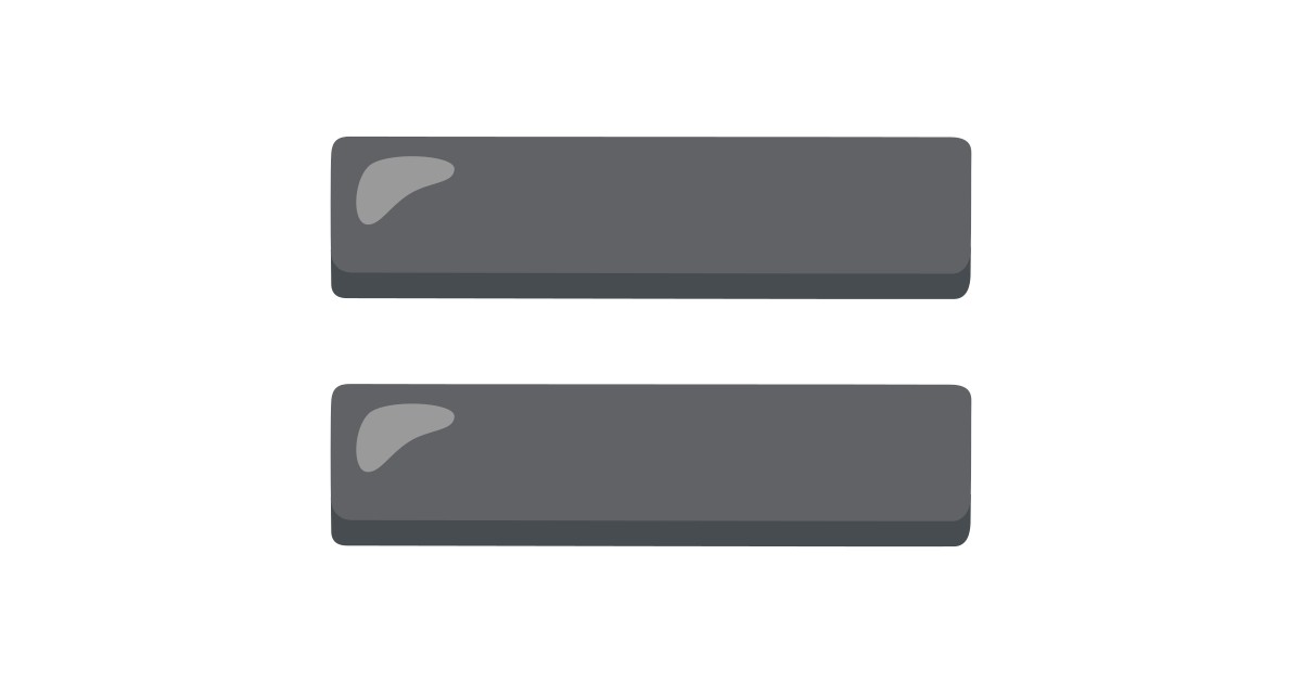 🟰 Signe Égal Gras Emoji