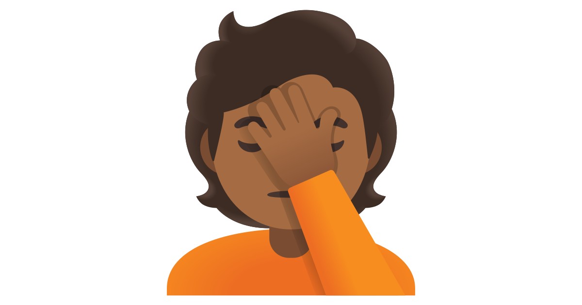 🤦🏾 Person Facepalming Medium Dark Skin Tone Emoji
