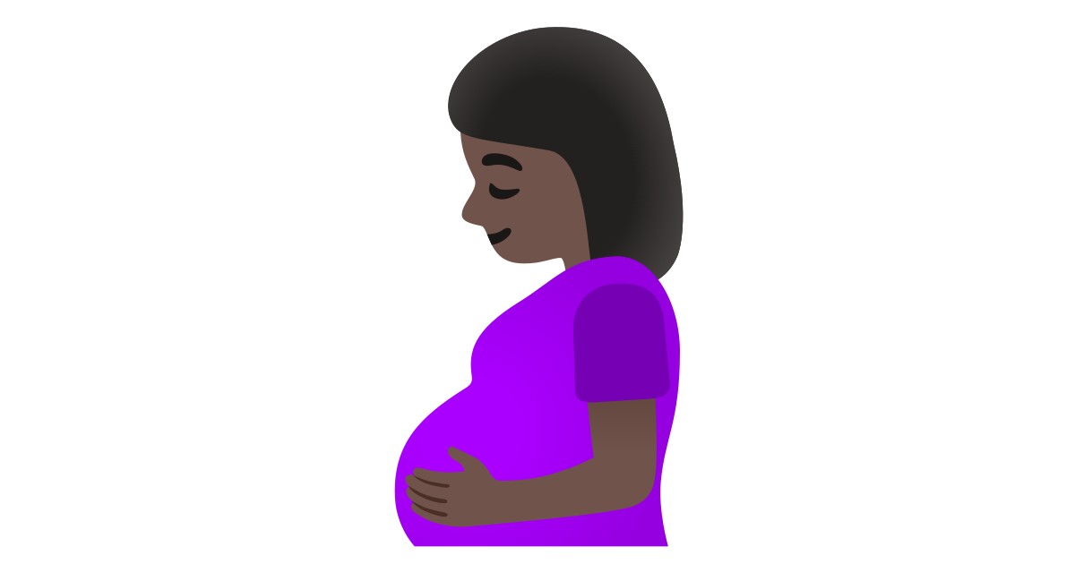🤰🏿 Mujer Embarazada: Tono De Piel Oscuro Emoji