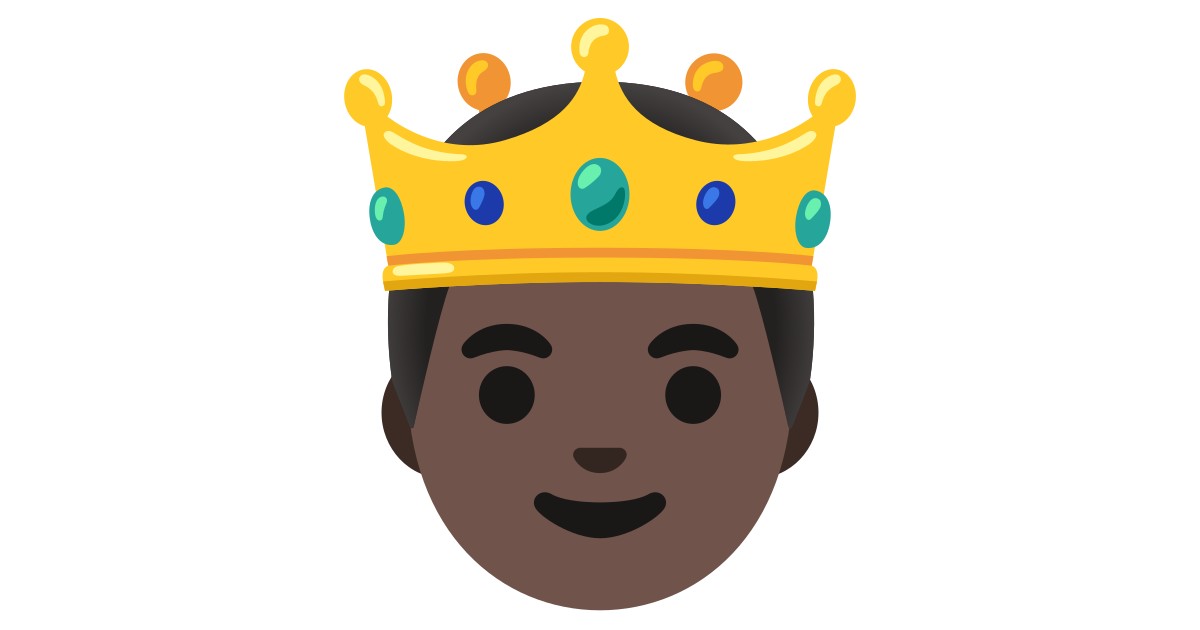 🤴🏿 Prince: Dark Skin Tone Emoji