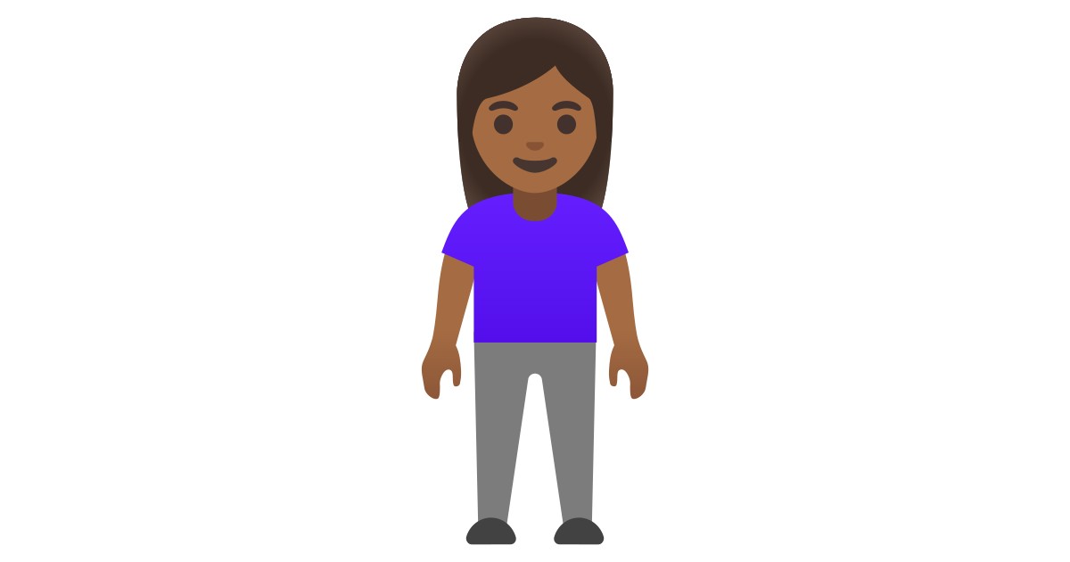🧍🏾‍♀️ Woman Standing: Medium-Dark Skin Tone Emoji