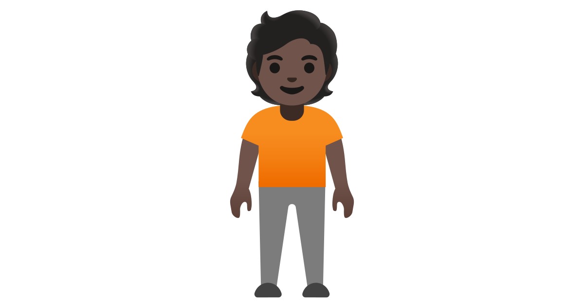 🧍🏿 Person Standing: Dark Skin Tone Emoji