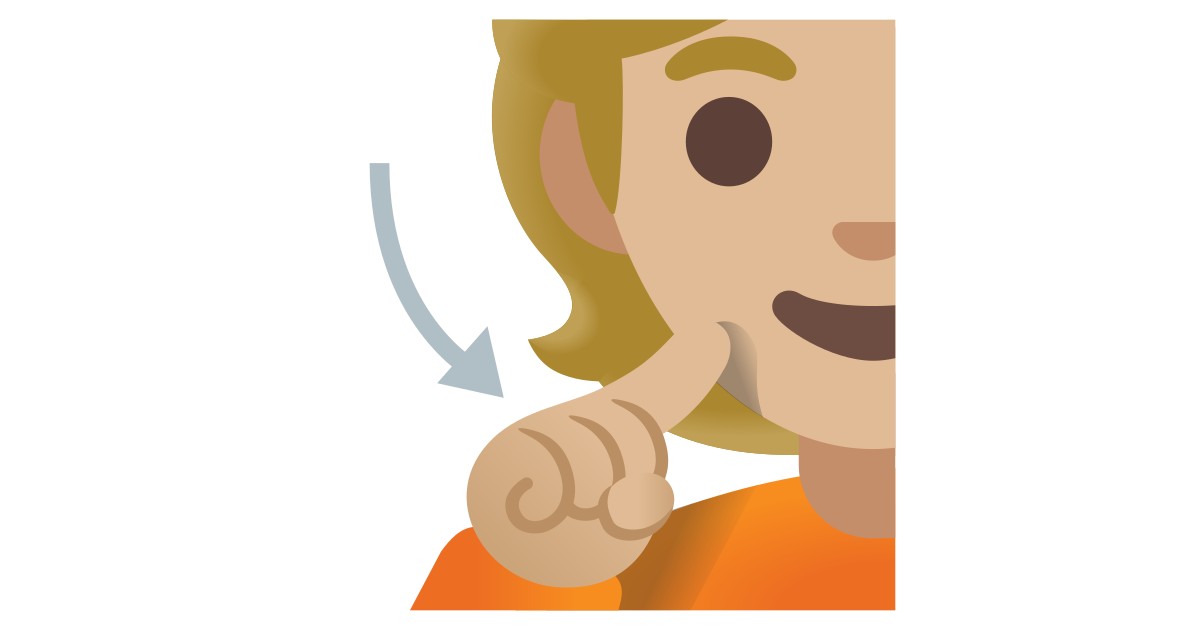 🧏🏼 Deaf Person: Medium-Light Skin Tone Emoji
