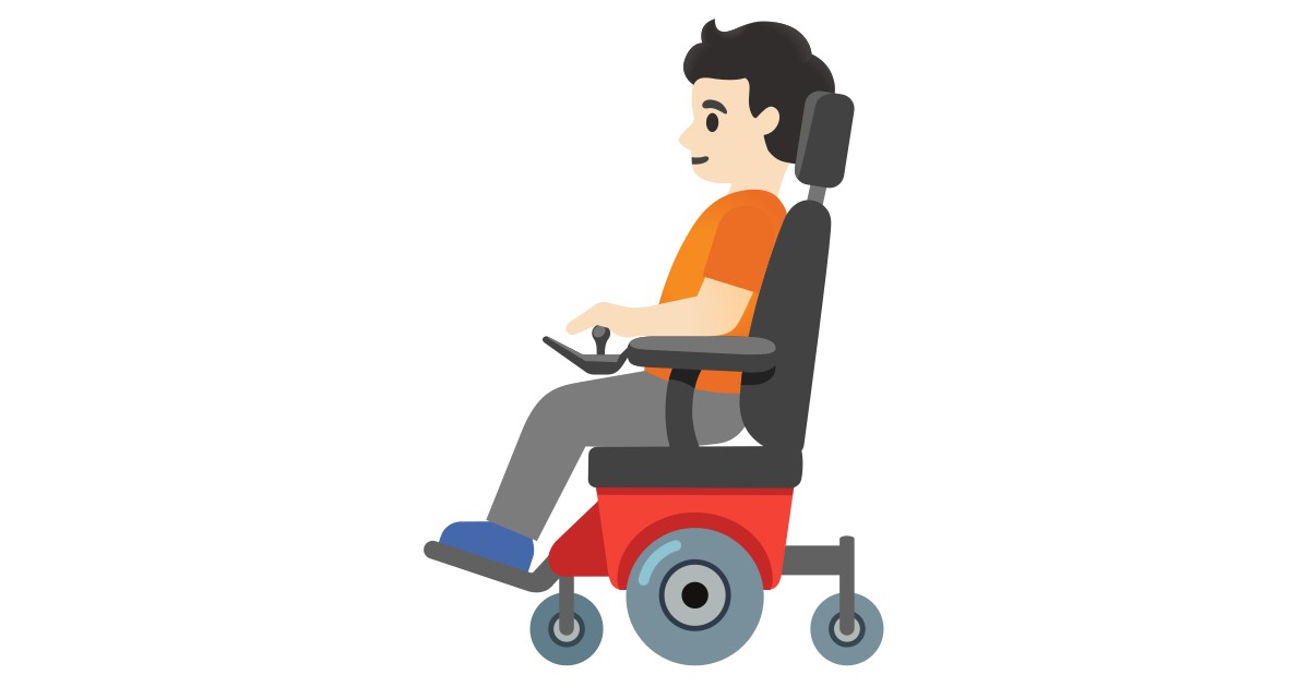 🧑🏻‍🦼 Person In Motorized Wheelchair: Light Skin Tone Emoji