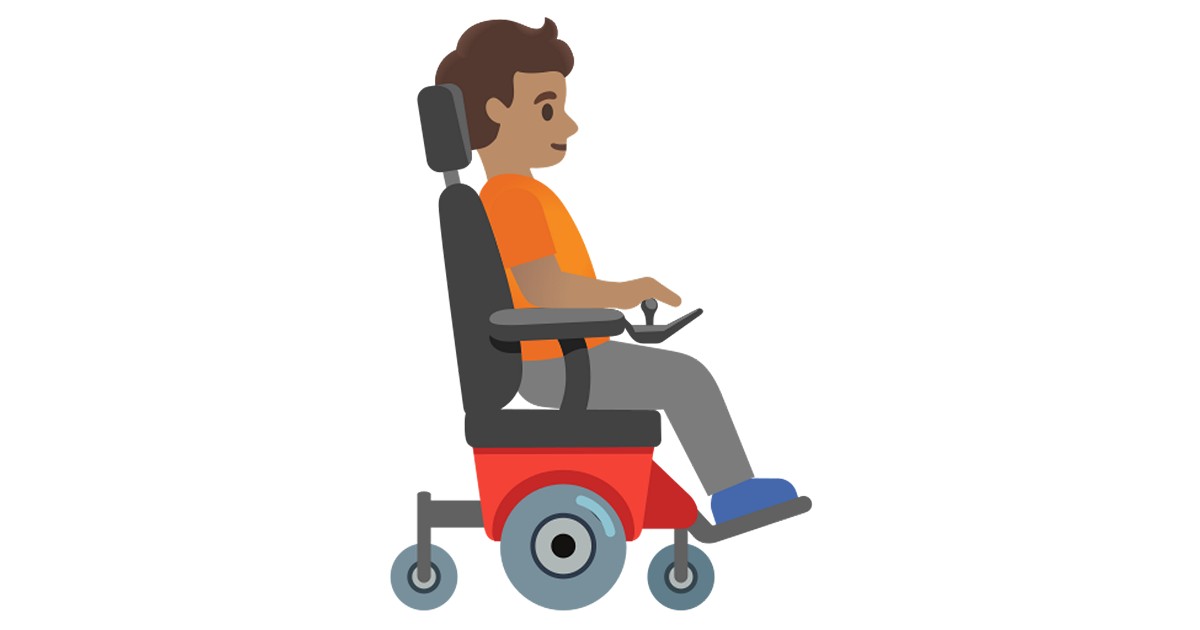 🧑🏽‍🦼‍ ️ Person In Motorized Wheelchair Facing Right: Medium Skin Tone Emoji