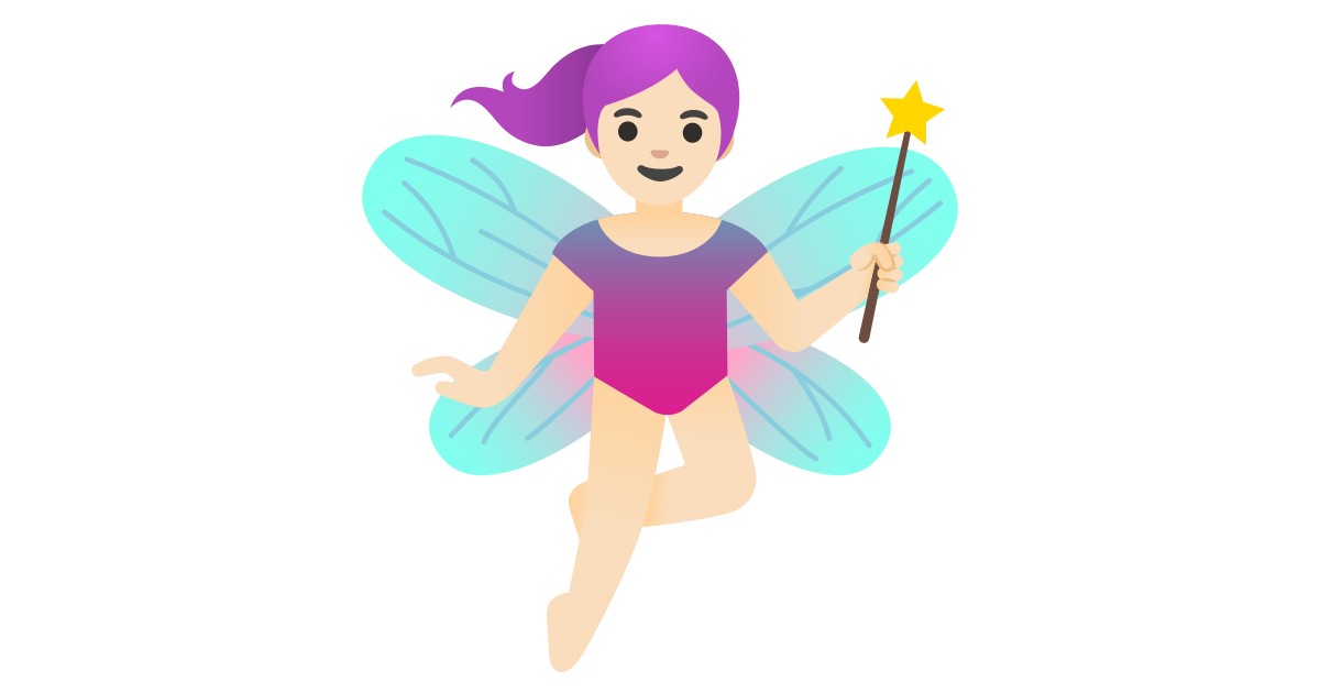 🧚🏻‍♀️ Hada Mujer: Tono De Piel Claro Emoji