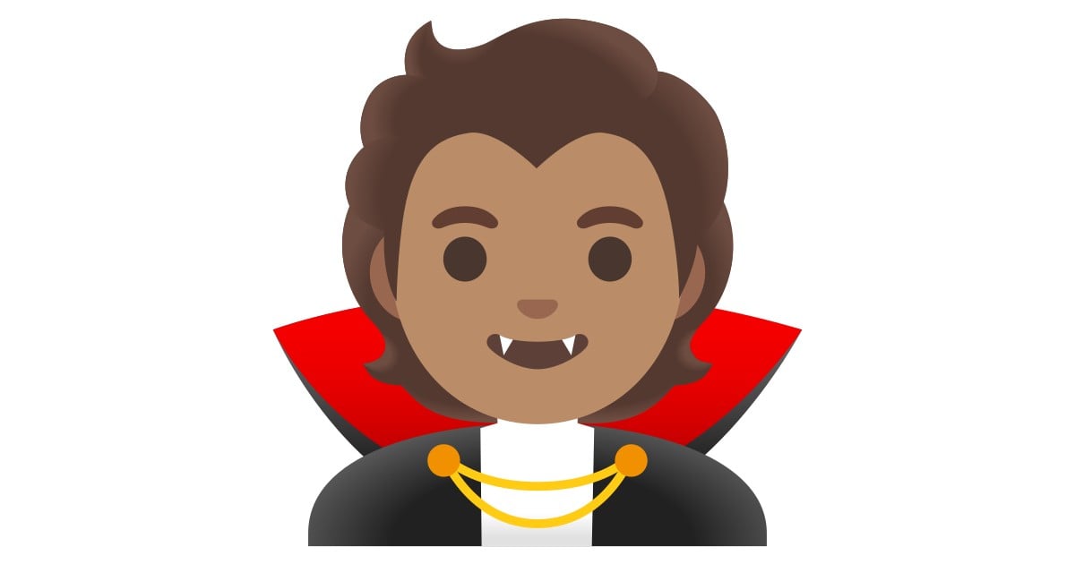 Translations of the 🧛🏽 vampire: medium skin tone emoji in over 100 ...