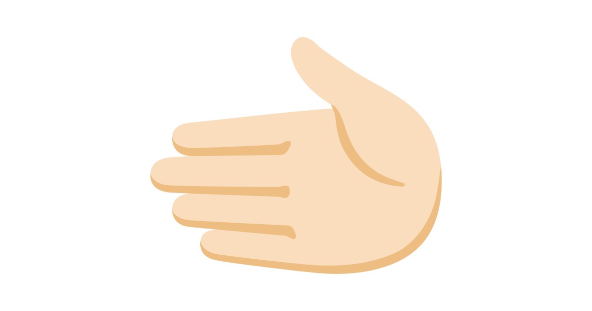 🫲🏻 Leftwards Hand: Light Skin Tone Emoji