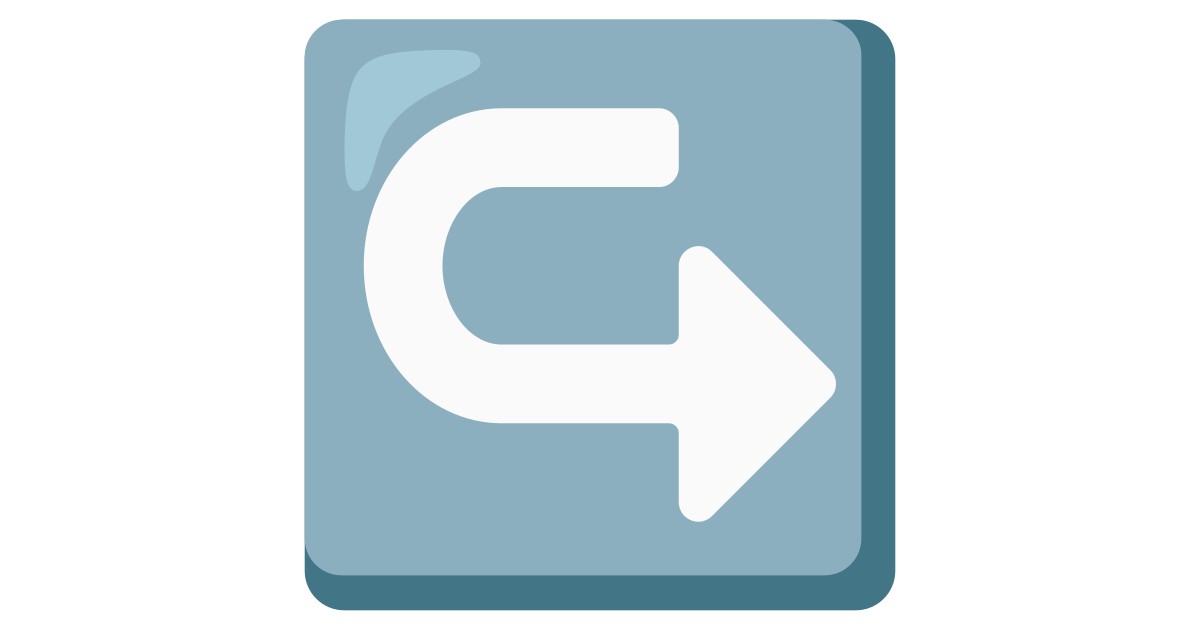 ↪️ Left Arrow Curving Right Emoji