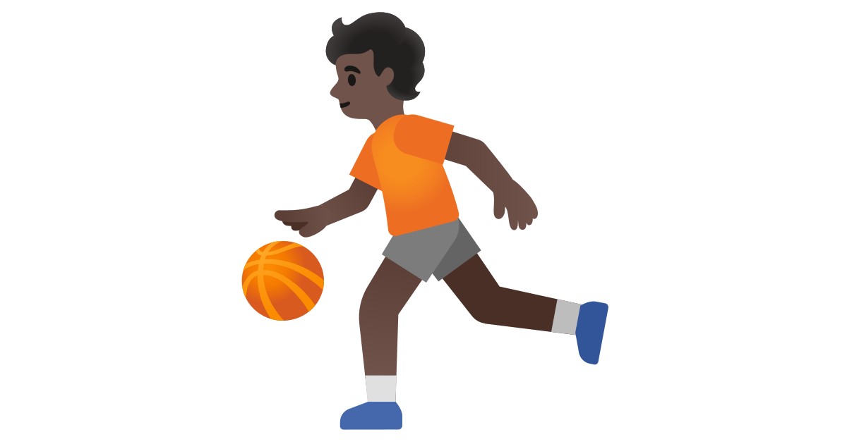 ⛹🏿 Person Bouncing Ball: Dark Skin Tone Emoji