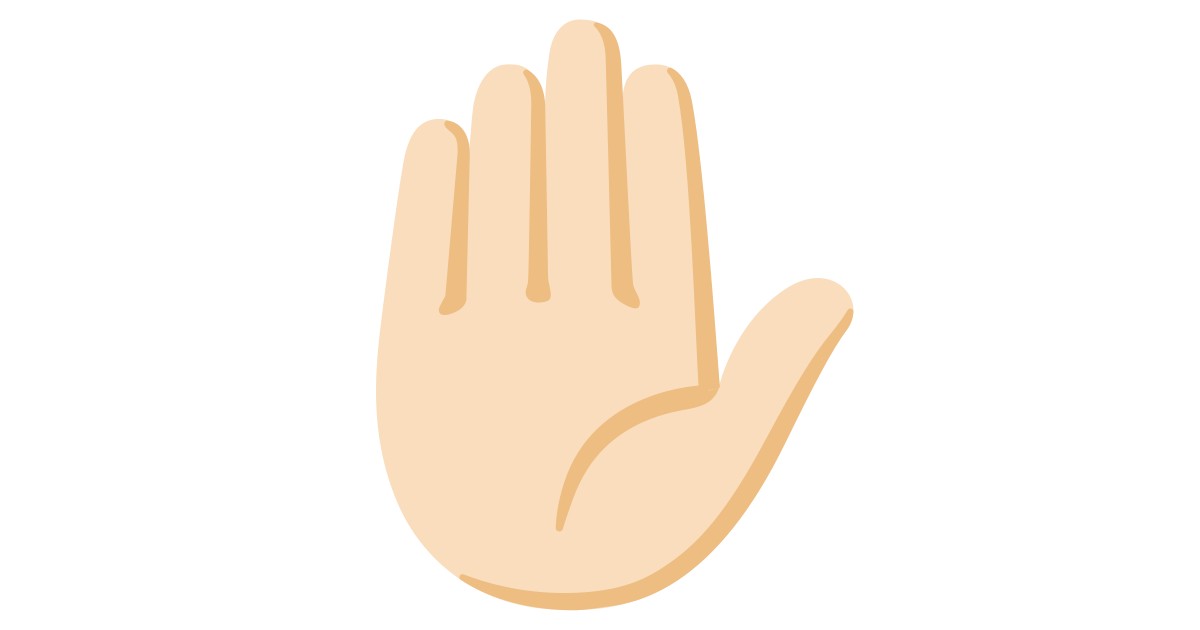 🏻 Raised Hand: Light Skin Tone Emoji