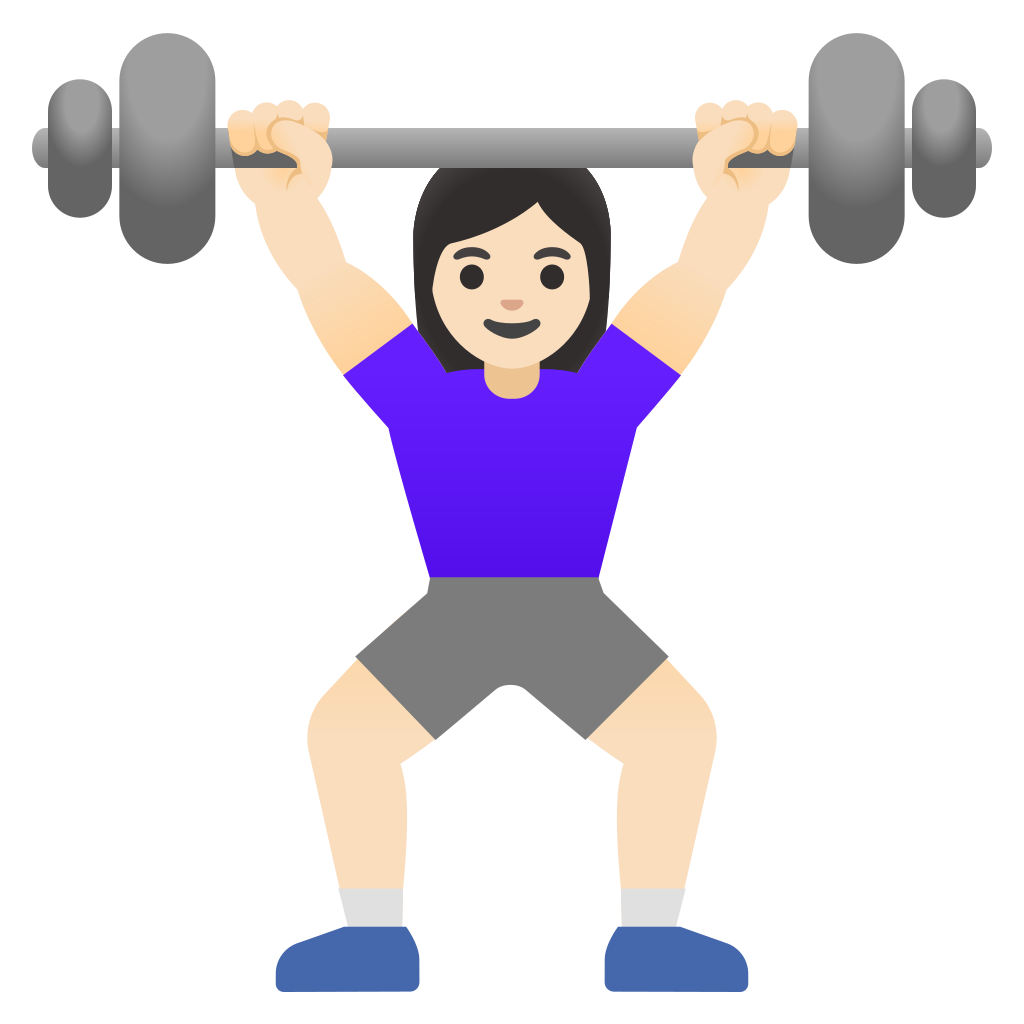 🏋🏻‍♀️ Donna Che Solleva Pesi: Carnagione Chiara Emoji