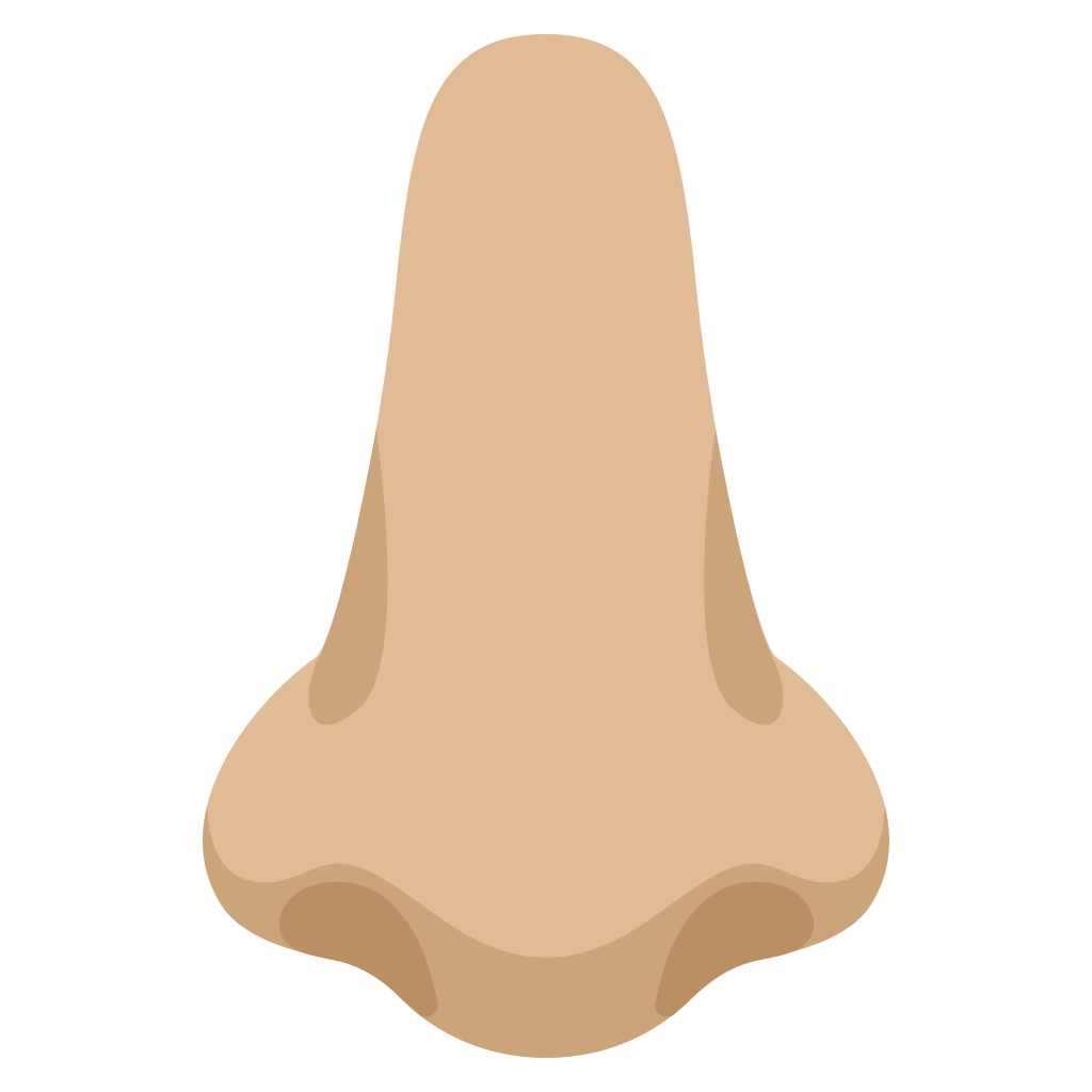 👃🏼 Nase: mittelhelle Hautfarbe Emoji
