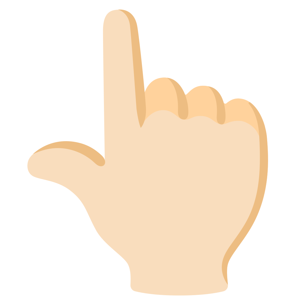 👆🏻 Backhand Index Pointing Up: Light Skin Tone Emoji