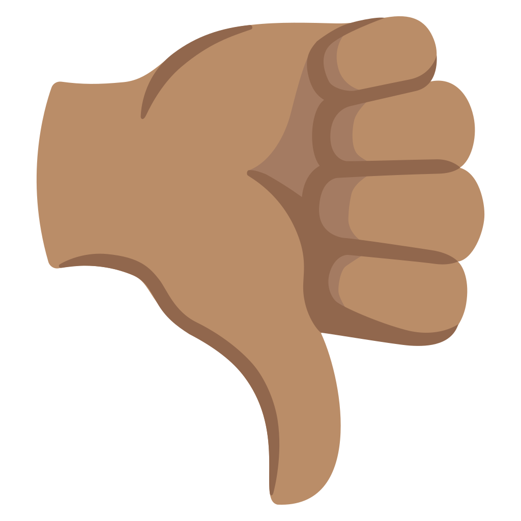 👎🏽 Pollice Verso: Carnagione Olivastra Emoji