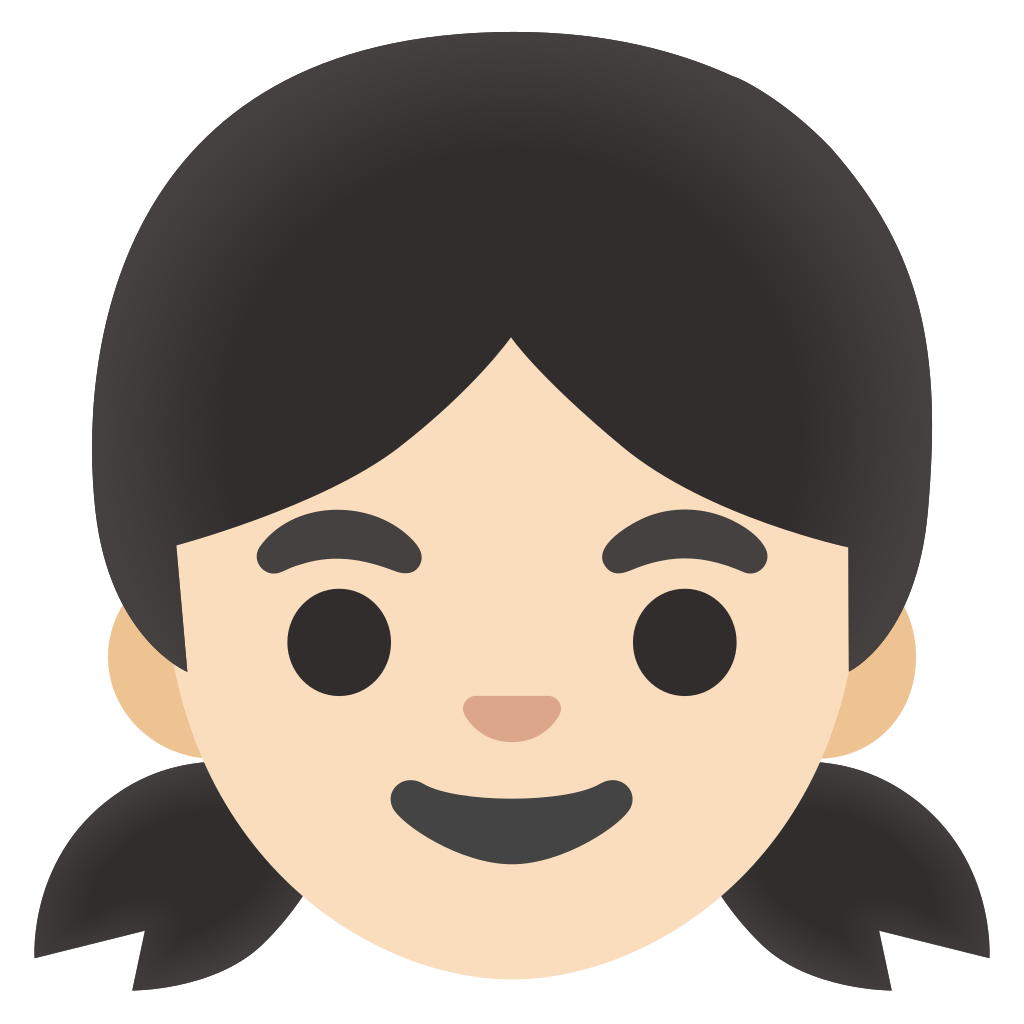 👧🏻 Fille : Peau Claire Emoji