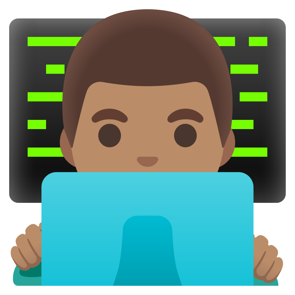 👨🏽‍💻 Man Technologist: Medium Skin Tone Emoji