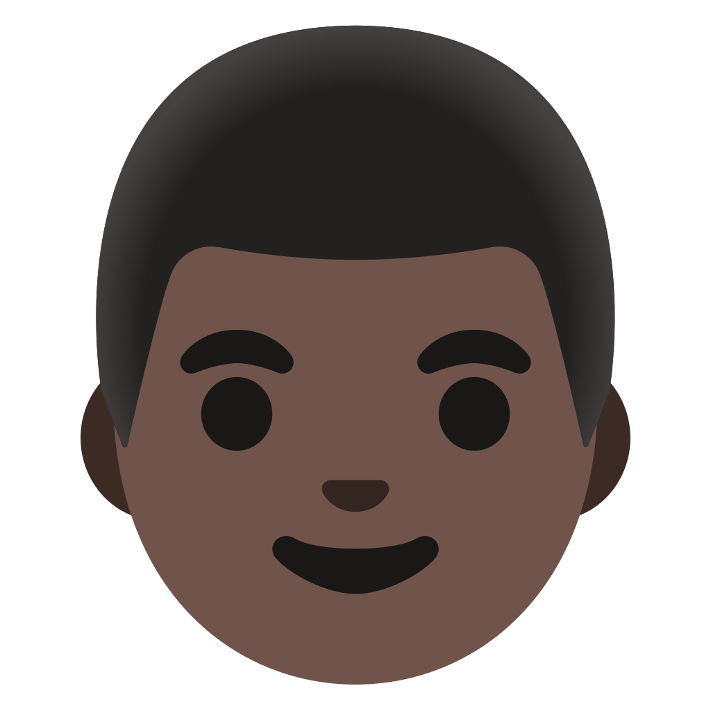 👨🏿 Man: Dark Skin Tone Emoji