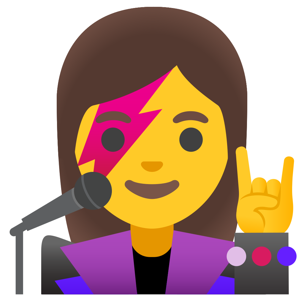 👩‍🎤 Chanteuse Emoji
