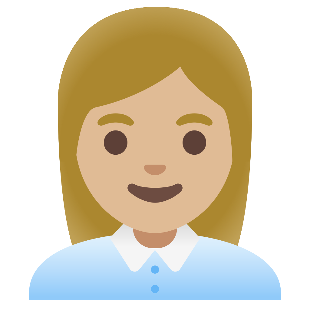👩🏼‍💼 Employée De Bureau : Peau Moyennement Claire Emoji