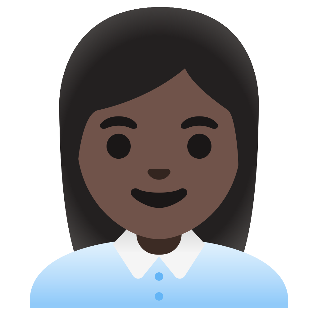 👩🏿‍💼 Employée De Bureau : Peau Foncée Emoji