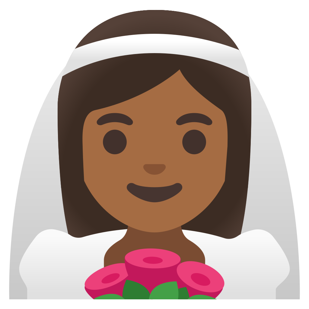 👰🏾‍♀️ Woman With Veil: Medium-Dark Skin Tone Emoji