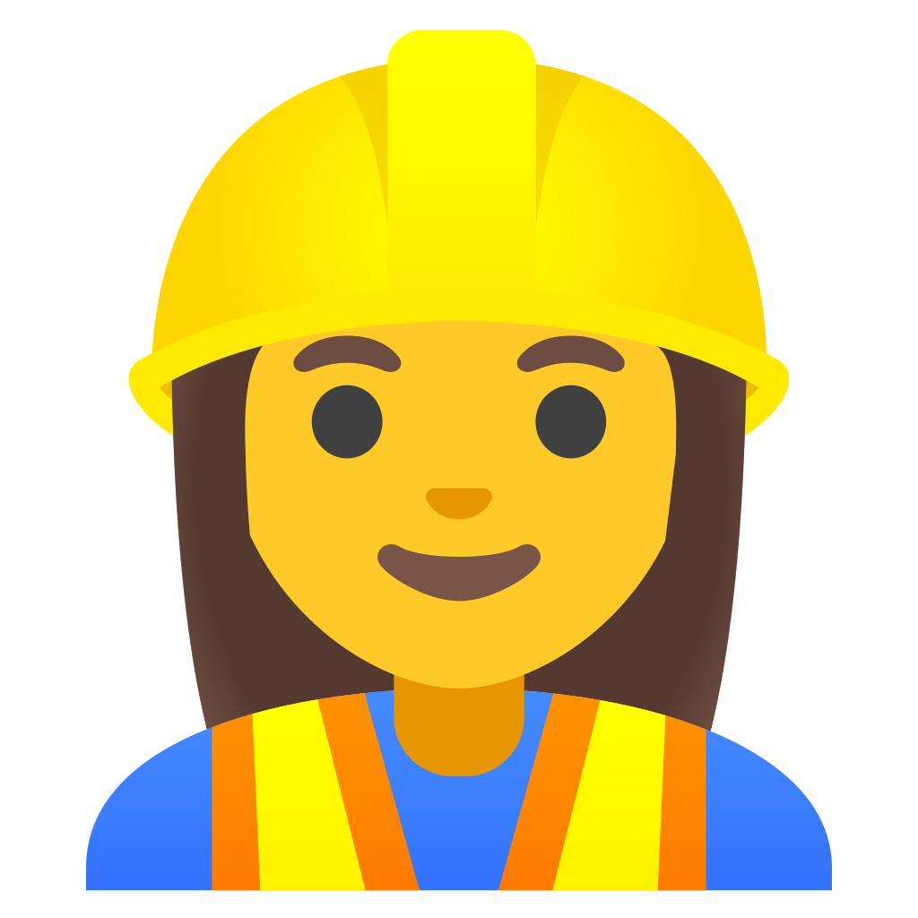 👷‍♀️ Profesional De La Construcción Mujer Emoji