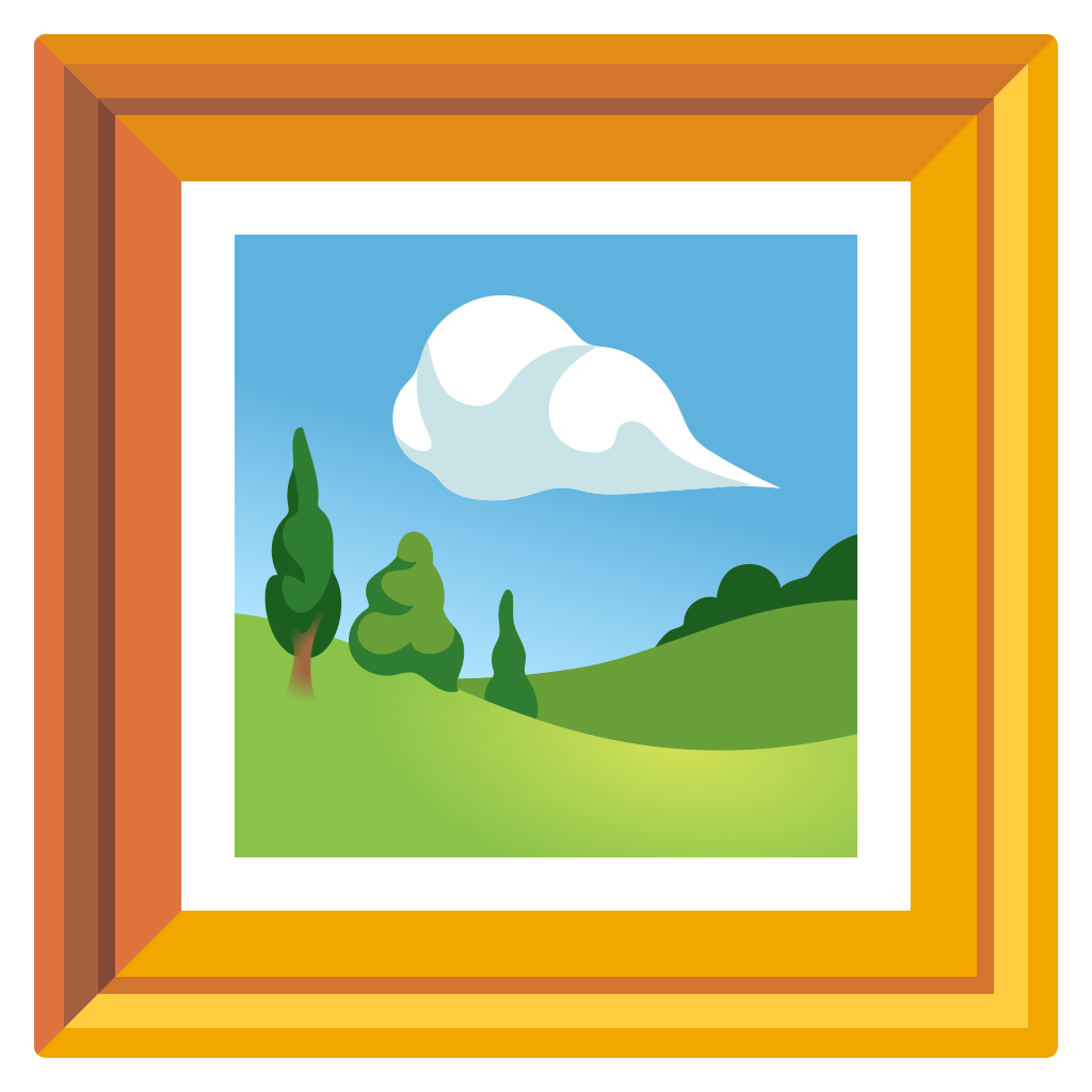 🖼️ Framed Picture Emoji, Painting Emoji, Picture Emoji, Image Emoji