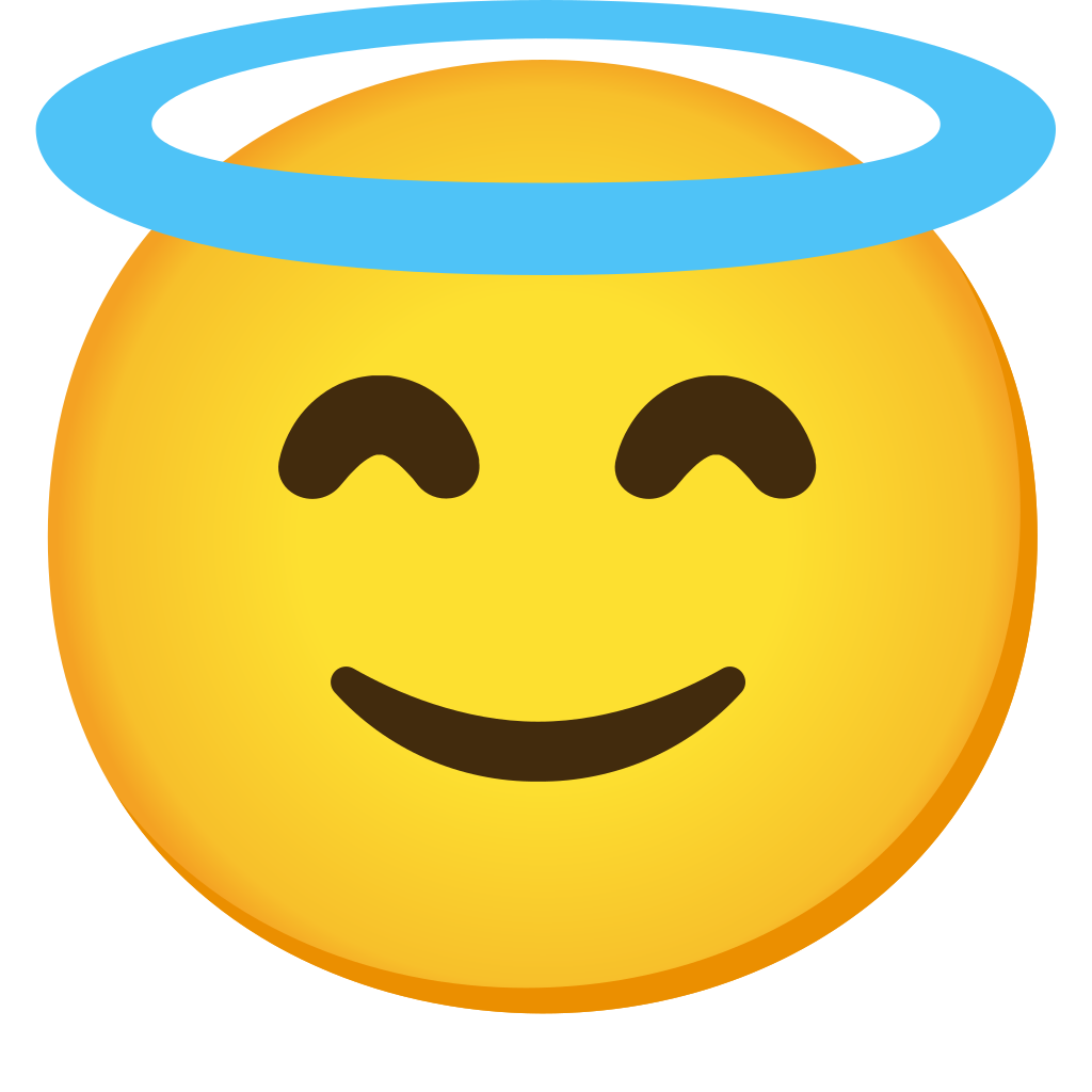 😇 Visage Souriant Avec Auréole Emoji